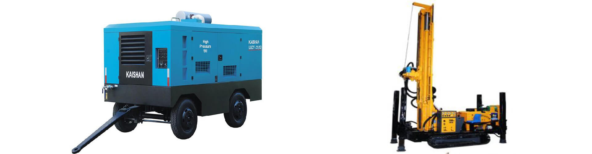 Borehole drilling rig, Air compressor